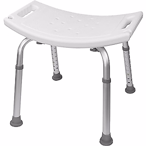 Vaunn Tool-Free Assembly Adjustable Shower Chair Spa Bathtub Seat Bench with Removable Back