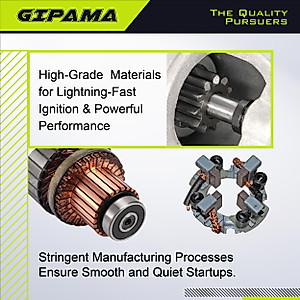 Gipama New Starter 6646N Replacement for Gas Engine Ford Excursion Expedition F1-50 F-250/ F-350/ F-450/ F-550 Super Duty F53 F59 Mustang, Lincoln Blackwood Mark LT Navigator.(6646)