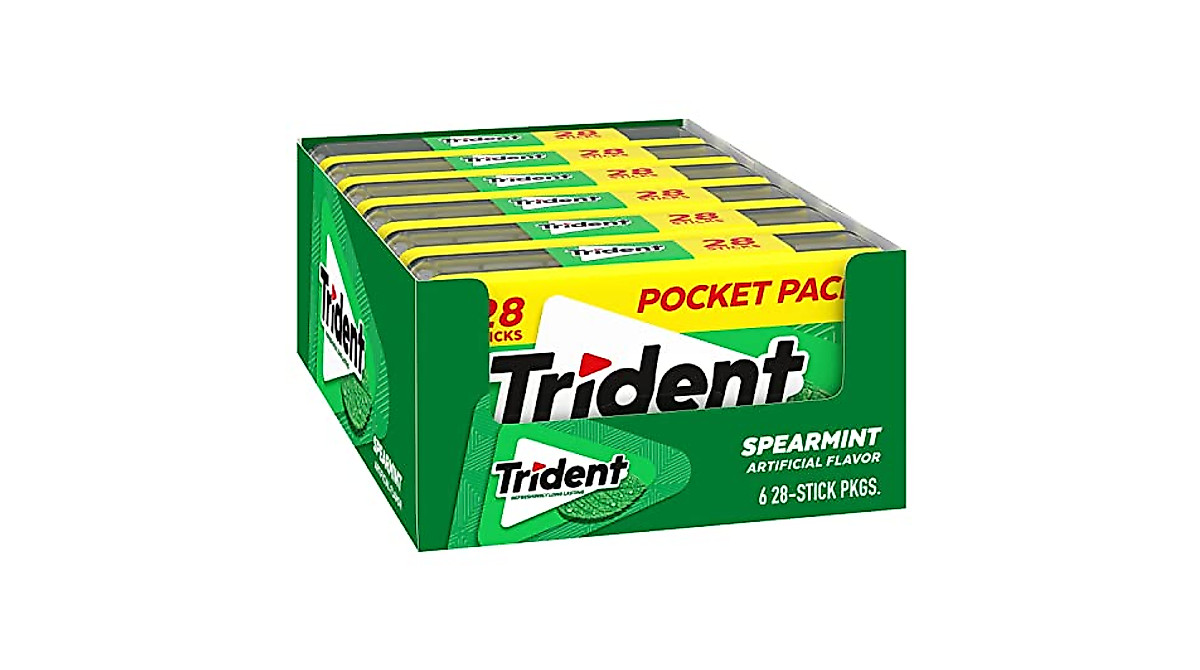Trident Spearmint Sugar Free Gum - Freshen Breath on the Go