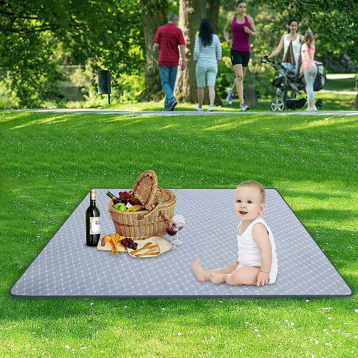 UBBCARE Splat Mat for Under High Chair Floor Mat Baby Waterproof Anti-Slip Splash Mess Mat Portable Play Mat and Table Cloth 51"