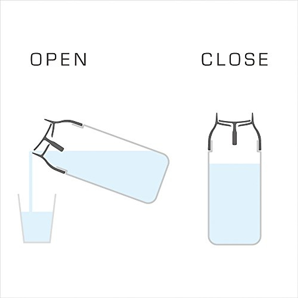 Kinto 22971 Capsule Water Carafe, Pitcher, Cold Water Bottle, 33.8 fl oz (1 L), White