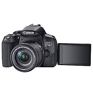Canon EOS Rebel T8iDSLR Camera w/EF-S 18-55mm F/4-5.6 is STM Zoom Lens + 128GB Memory + Case + Tripod + Filters (36pc Bundle) (Renewed)