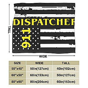911 Dispatcher Thin Gold Line Warm Ultra Soft Micro Fleece Couch Travel Chair Throw Blanket for Women Men Gift