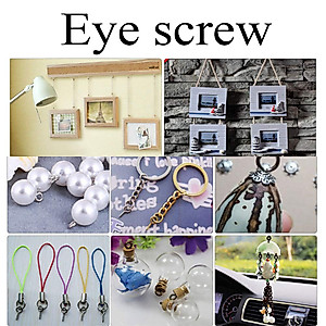 Pro Bamboo Kitchen Eyelets Screw 30PCS 1 Inches Screw Eye Pins Eye Pins Hooks