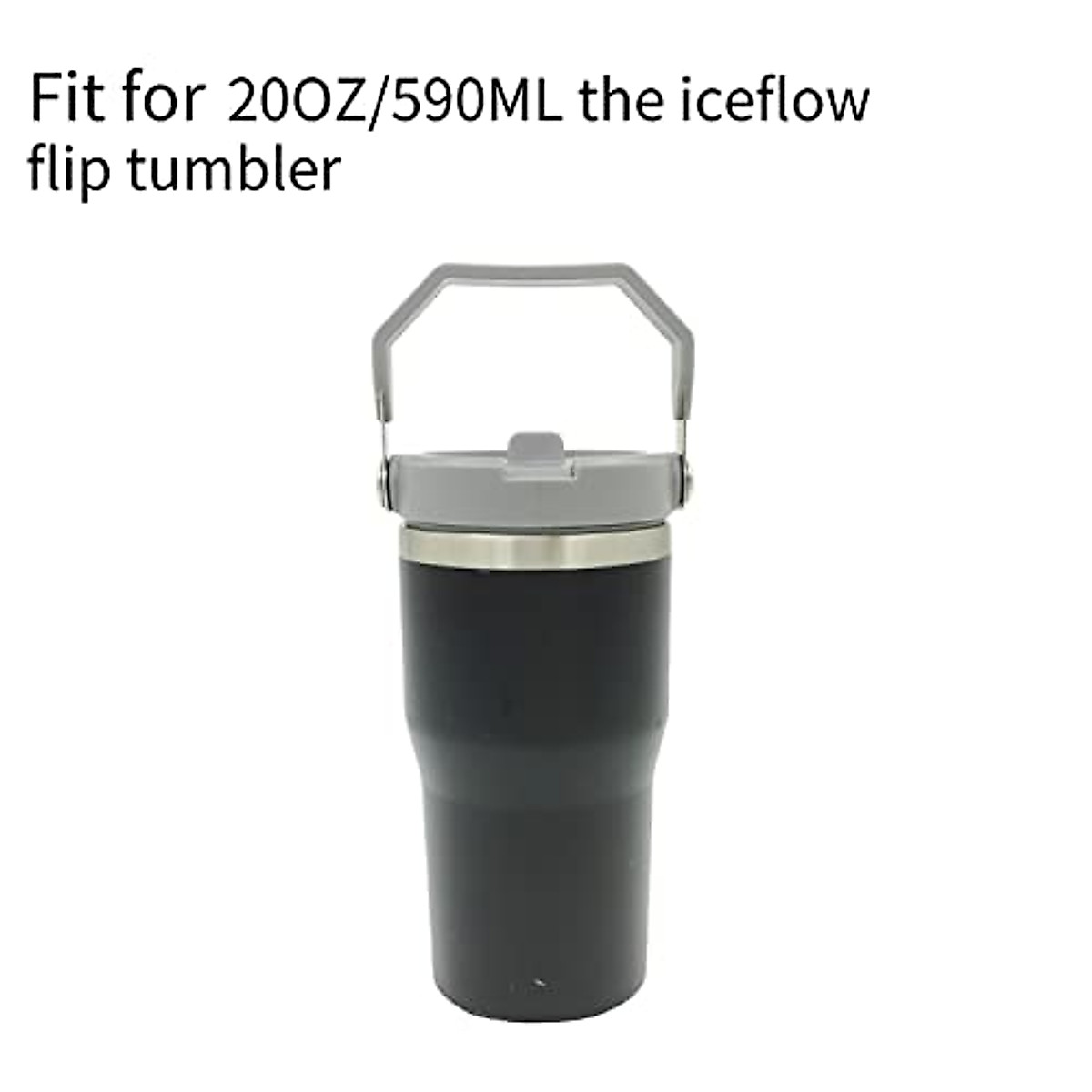 Replacement 20oz And 30oz Flip Tumbler Lid With Straw - Fit For Stanley 20oz And 30oz IceFlow Flip, Adventure Quencher and Quencher 2.0 Tumbler (20 to 30 oz STRAW LID GREY)