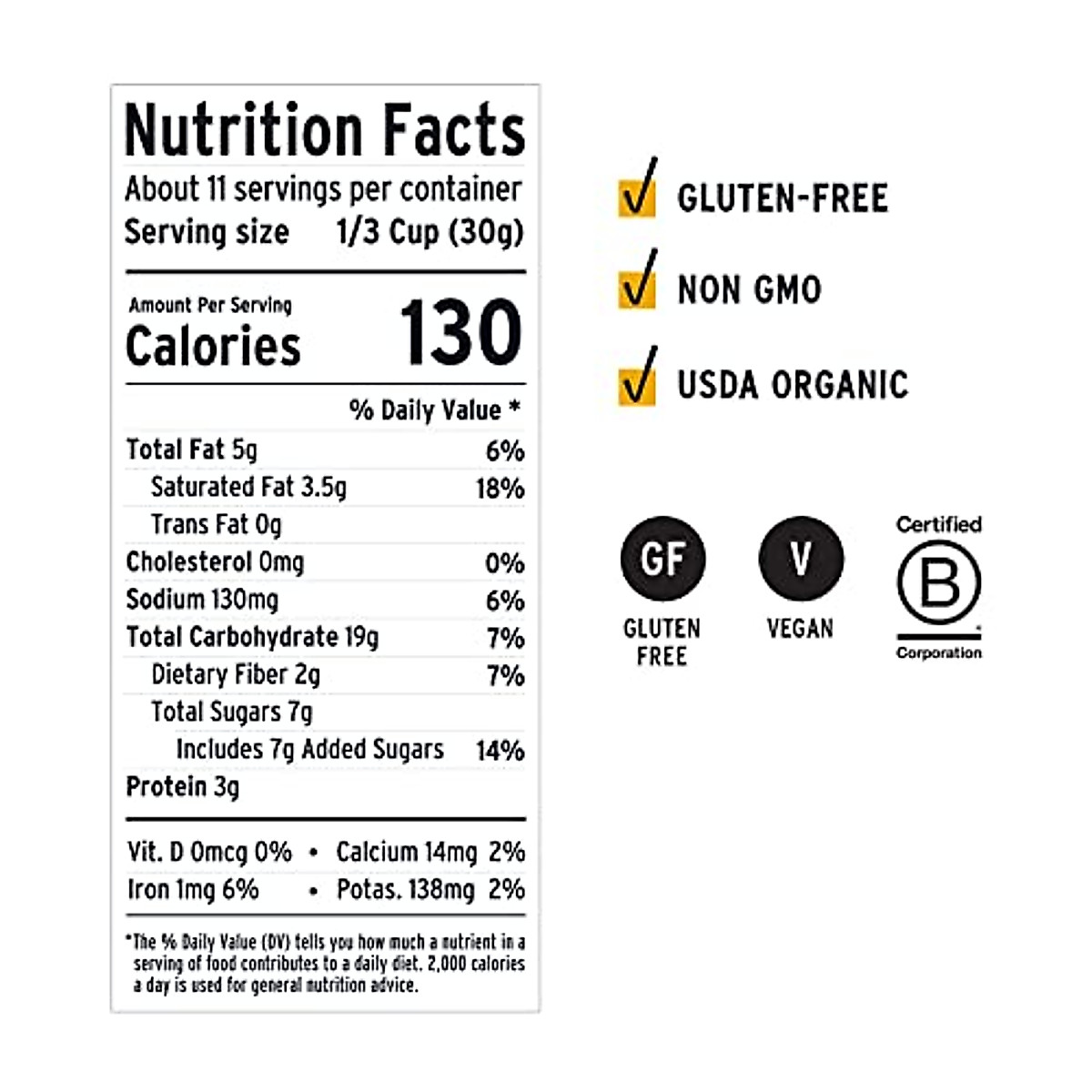 Purely Elizabeth Organic Original, Ancient Grain Granola, Gluten-Free, Non-GMO (3 Ct, 12oz Bags)