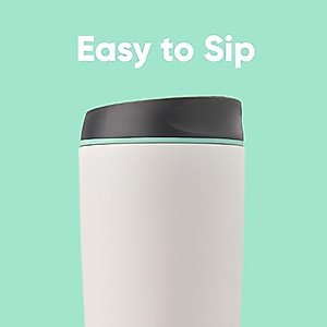 Owala SmoothSip Insulated Stainless Steel Coffee Tumbler, Reusable Iced Coffee Cup, BPA Free, Travel Mug, 20 oz, Gray (Cloudscape)