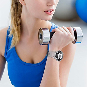 Silicone Band Compatible with Samsung Galaxy Watch 5/4 + Case 40mm, Sports Bands with Protector Cover Cases, 20mm Replacement Strap for Women Men(Black)