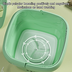 11L Small Foldable Portable Mini Washing Machine; RV, Camping, Travel Must Have Outdoor Products can Wash Small Clothes (Color : Blue)