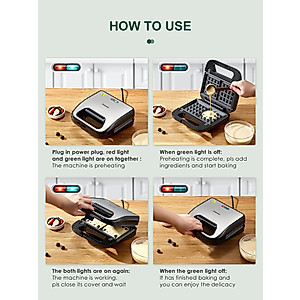 Reemix 3-in-1 Waffle, Grill & Sandwich Maker, Panini Press Grill and Waffle Iron Set with Removable Non-Stick Plates, Perfect for Cooking Grilled Cheese, Tuna Melts, Burgers, Steaks and Snacks, Black (3 in1 Sandwich Maker All Stainless Steel)