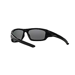 Oakley Men's OO9236 Valve Rectangular Sunglasses, Polished Black/Deep Blue Polarized, 60 mm