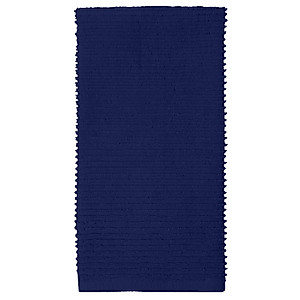 MU Kitchen 100% Cotton Ridged Dishtowel, 18 x 28 Inches, Ink Blue