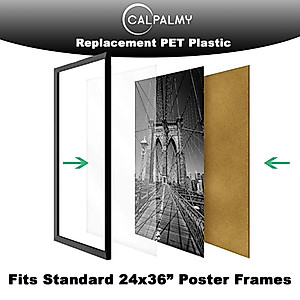 (3 Pack) PET Sheet Panels - 24 x 36 x 0.04" Plexiglass-Quality Lightweight and Shatterproof Glass Alternative Perfect for DIY Sneeze Guards, Face Shields, Railing Guards, and Pet Barriers