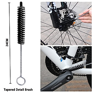 Oumers Bike Clean Brush Kit, 8pcs Bicycle Cleaning Tools Make Chain/Tire/Sprocket/Crank Bike Corner Stain Dirt Clean Shine. Durable/Practical