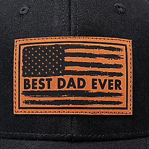 Best Dad Ever Hat - Dad Hat Fathers Day Birthday Gifts for Dad Papa from Daughter Son Black Trucker Hat