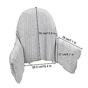 High Chair Cushion, for IKEA High Chair Cushion, Cushion High Chair, for IKEA Highchair Cushion for IKEA Antilop Highchair, Built-in Inflatable Cushion, Baby Sitting More Comfortable (gray Stripes)