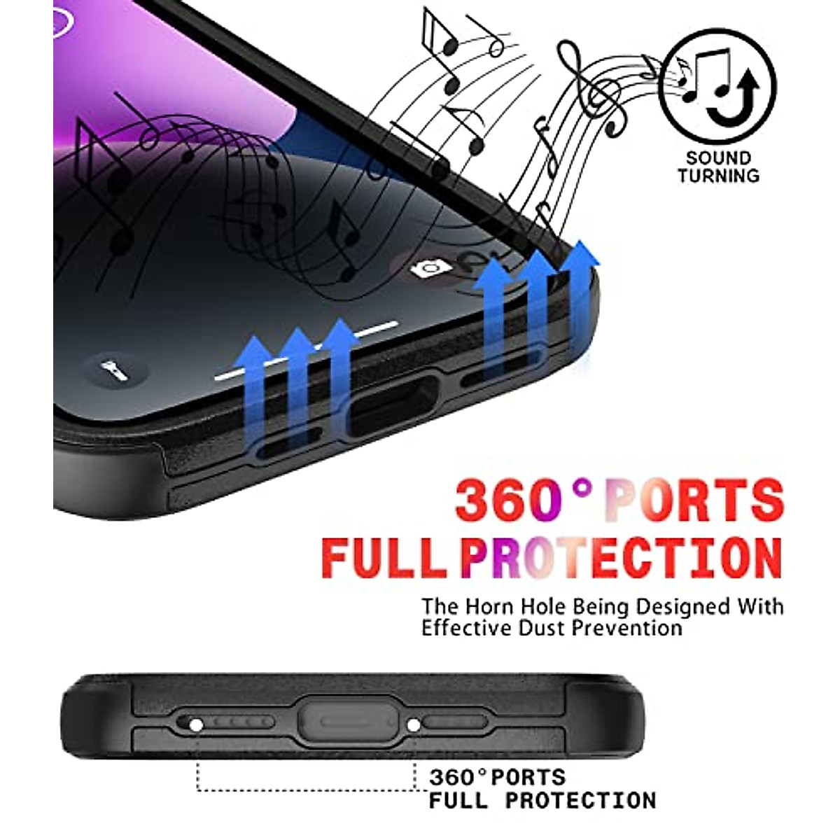 Diverbox Designed for iPhone 14 Plus case with Screen Protector Camera Lens Cover Heavy Duty Shockproof Shock-Resistant Cases for Apple iPhone 14 Plus Phone 6.7 inch (Black)