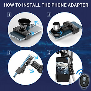 Telescope,80mm Aperture 800mm Refractor Telescope for Beginners,Mult-Coated High Powered Refracting Telescope with Tripod &Wireless Control & Carrying Bag