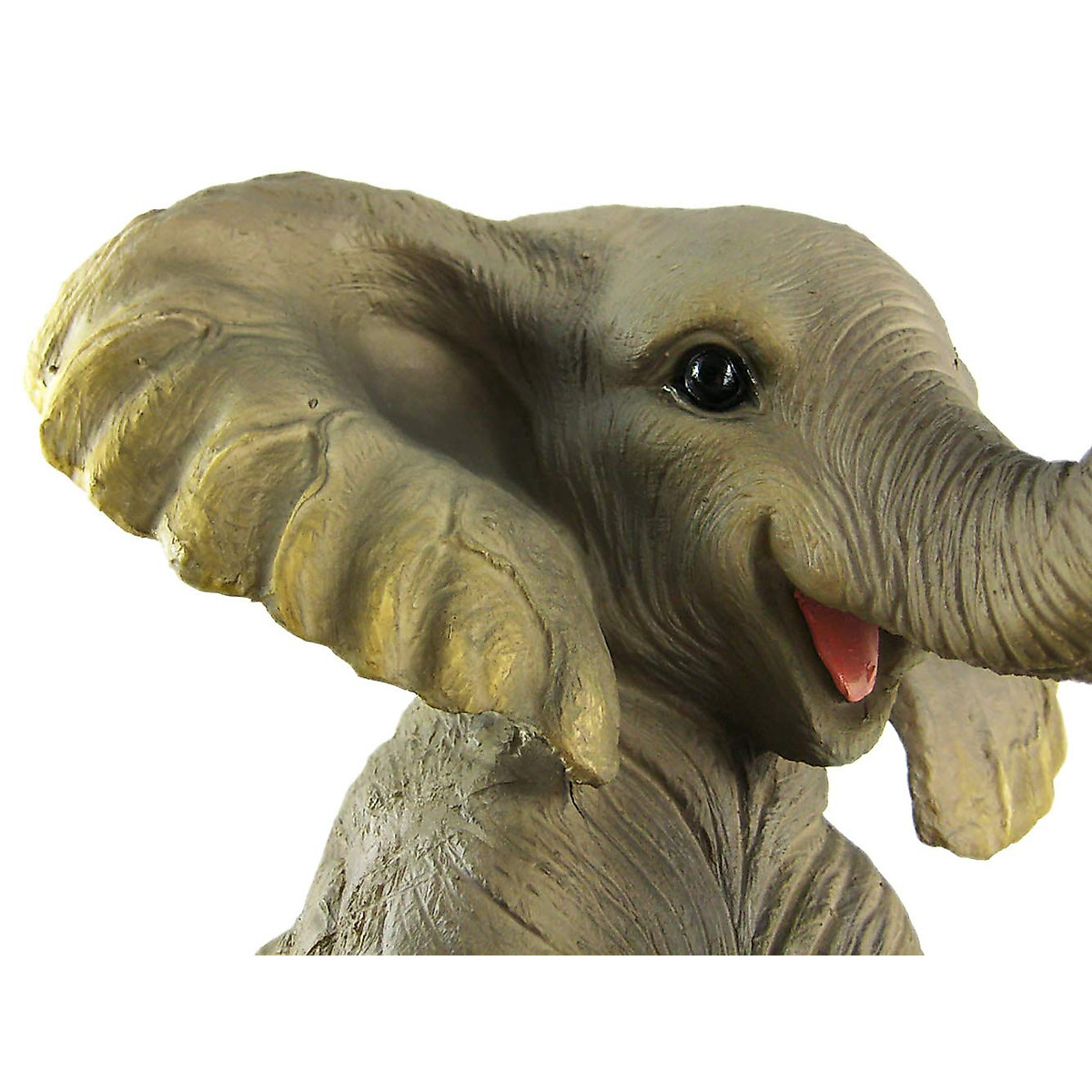 Things2Die4 Enchanting African Elephant Statue with Lantern- Adorable Porch and Garden Decor - 13.5 Inches High - Hand-Painted Outdoor Sculpture for Nature Lovers