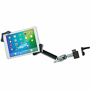 Tablet Pole Clamp – CTA Heavy-Duty Pole Clamp for iPad 10th Gen 10.9" - iPad 7th/8th/9th Gen 10.2” - iPad Air 4 - iPad Pro 12.9” - Galaxy Tab - Surface Pro 7 - Surface Go 3 & More - Black (PAD-HPC)