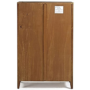 Shaker Style 4 Shelf Bookcase / Solid Wood / 48" High / Adjustable Shelving / Closed Back / Display Bookshelf for Living Room, Bedroom, Home and Office, Cherry