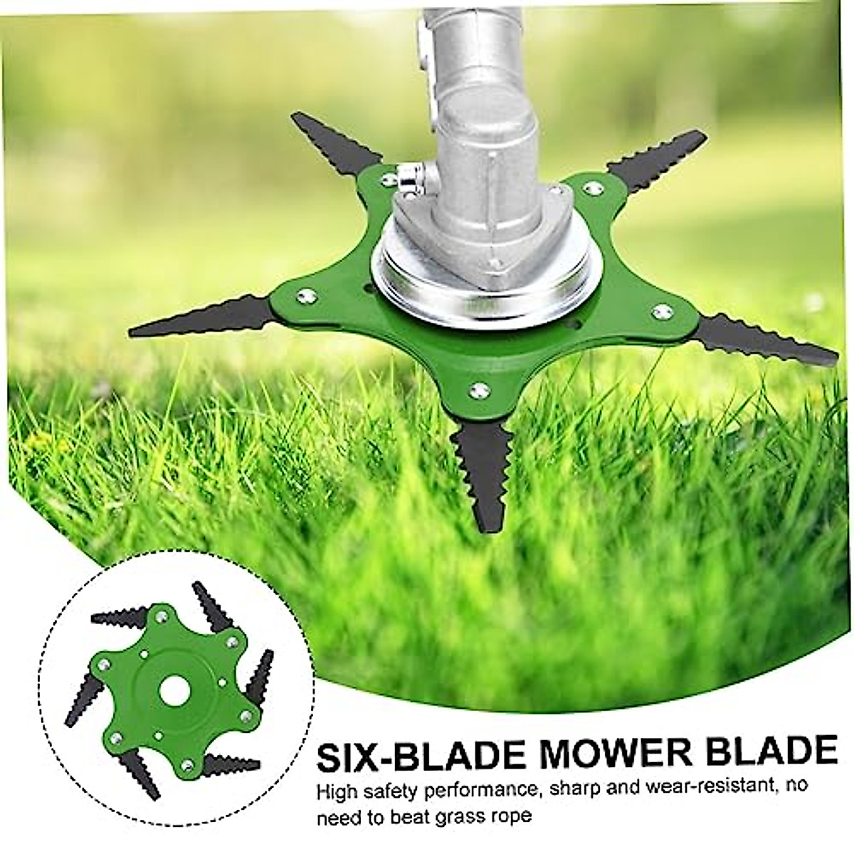 Yardwe Metal 1pc Metal Lawn Mower Lawn Mower Blade Grass Weeder Head Grass Jewelry Tray Colorful