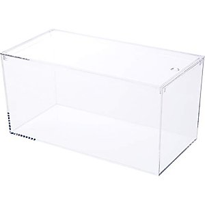 Pioneer Plastics 083CAQUA Clear Micro Habitat Terrarium, Tarantula Enclosure, Desktop Aquarium, 7.75" W x 3.75" D x 3.75" H