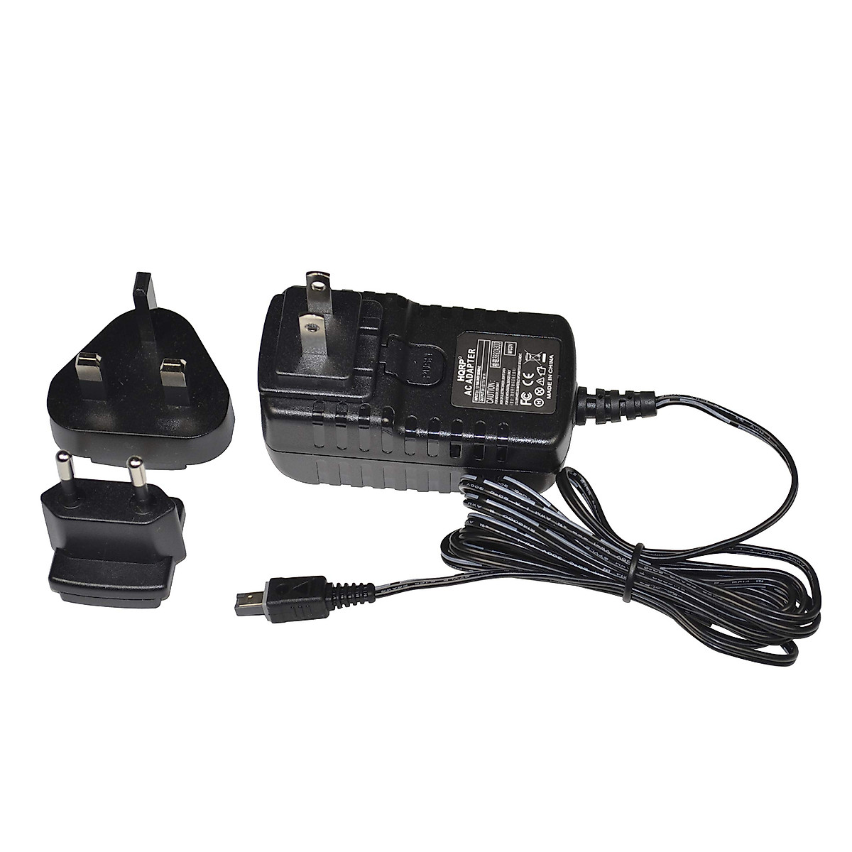 HQRP Wall AC Power Adapter Compatible with JVC GR-SXM260U GRSXM260U GR-D340U GR-D347U Camcorder - (incl. USA Plug & Euro Adapter)