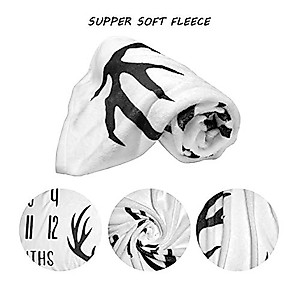 Tebaby Baby Monthly Milestone Blanket Boy - Deer Newborn Month Blanket Neutral Personalized Shower Gift Woodland Nursery Decor Photography Background Prop with Frame Large 51''x40''