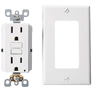 Leviton GFNT1-W Self-Test Smartlockpro Slim GFCI Non-Tamper-Resistant Receptacle with LED Indicator, 15-Amp, 10 Pack, White