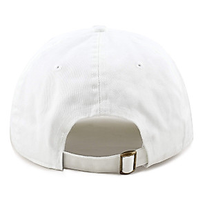 USA Flag & Embroidery Premium 100% Cotton Low Profile Adjustable Baseball Dad Cap (Flag-White)