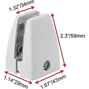 KSWLOR 20 PCS Office Desk Partition Support Bracket,Desk Divider Clamp Brackets Shelf Clip Clamp Holder Screen Clip Holders,Desk Privacy Screen Clips Clamps Sneeze Guard Bracket Support 0-1/2" Panel