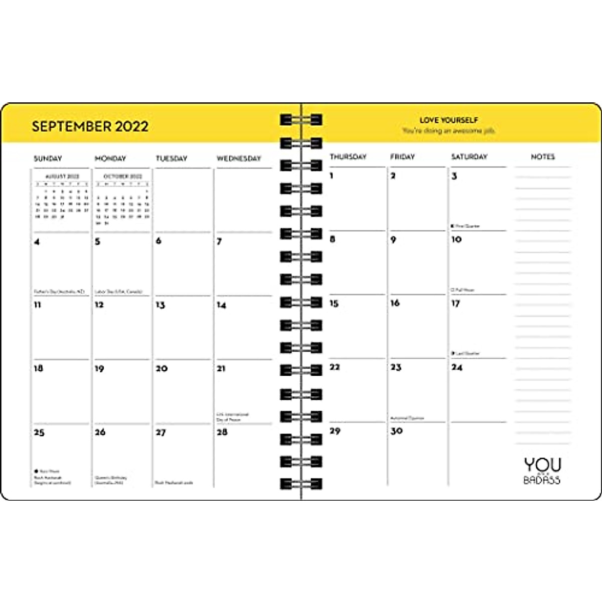 You Are a Badass Deluxe Organizer 17-Month 2022-2023 Monthly/Weekly Planner Cale
