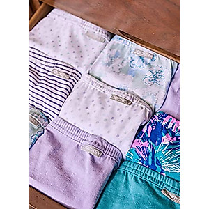 Jockey Women's Underwear Elance Bikini - 3 Pack, Softest Teal/Belvedere Violet Stripe/Tropical Burst, 6