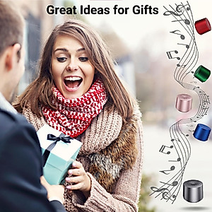 Mini Bluetooth Speaker, Built-in Mic, Hands Free Call, 6 Hours Playtime Wireless Small Speakers, Small but Loud Sound for Android iOS Phones (Stone)