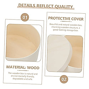 UPKOCH 2pcs Box Cheesecake Box Wooden Gift Boxes Mini Cake Stand 2 Tier Cake Stand Muffin Holder Box Cake Container Pie Dessert Round Cake Packaging Box Cake Dessert Box Packing Box Tray