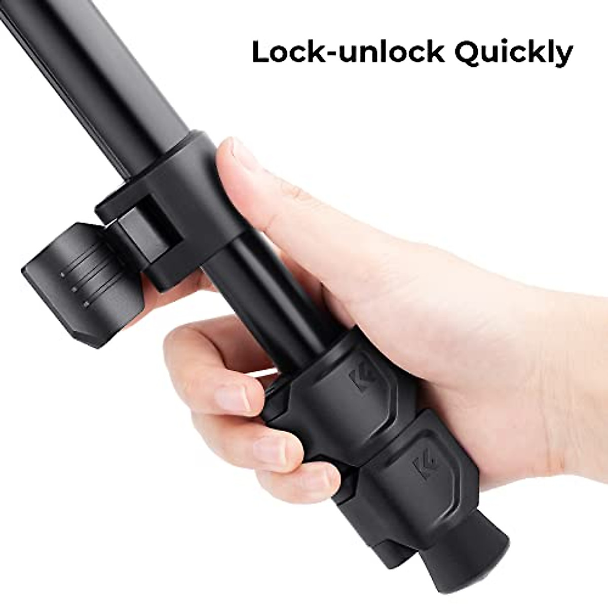 K&F Concept 64 inch/162cm Camera Tripod, Compact Aluminum Alloy Travel Tripods with 28mm Metal Ball Head 10KG/22lbs Load Capacity, Detachable Monopod, for SLR DSLR Digital Camera(B234A1+BH-28L)