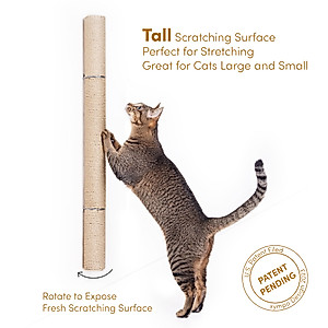 xympo 34" Wall Mounted Cat Scratcher, Sisal Scratching Post