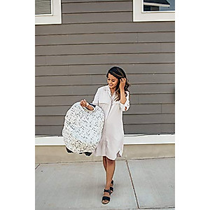 Baby Car Seat Cover Canopy and Nursing Cover Multi-Use Stretchy 5 in 1 Gift "Alta" by Copper Pearl