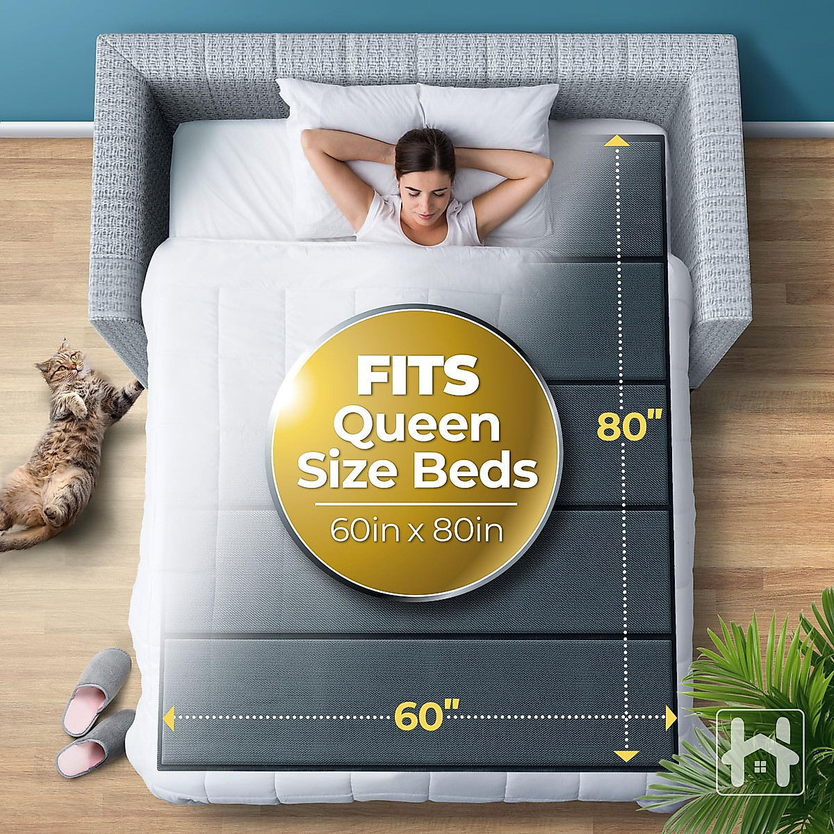 Golden Home Essentials 60in x 80in Sleeper Sofa Support Board Queen Size, Bed Boards for Under Mattress Bunkie Board Queen, Under Mattress Support Board Queen for Pull Out Couch Mattress