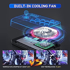 Super Console X3 Arcade Stick, 50000 Retro Games Pre Loaded Arcade Fight Stick, Plug & Play 3D Joystick, 3 Syetem in 1