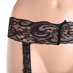 Jerany Sexy Fishnet Thigh High Stocking Black Red Silk Stockings Party Nightclub Pantyhose Lace Thigh High Stockings for Women (-2)