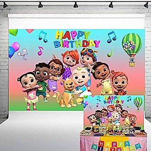 Smile World Cartoon Watermelon Theme Party Background Children's Birthday Party Photo Backdrop Photography Banner Birthday Party Decoration 5x3ft HL-42,Clear