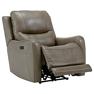 Signature Design by Ashley Galahad Zero Wall Recliner with Power Headrest, Brown