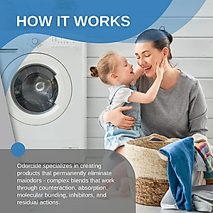 Odorcide – 1 Gallon Concentrated Laundry Odor Eliminator for Strong Odor, All Laundry Uses – Safe, Non-Enzymatic Odor Neutralizer – Laundry Odor Remover for Smoke, Sweat & Pet Odors (1 Gal)