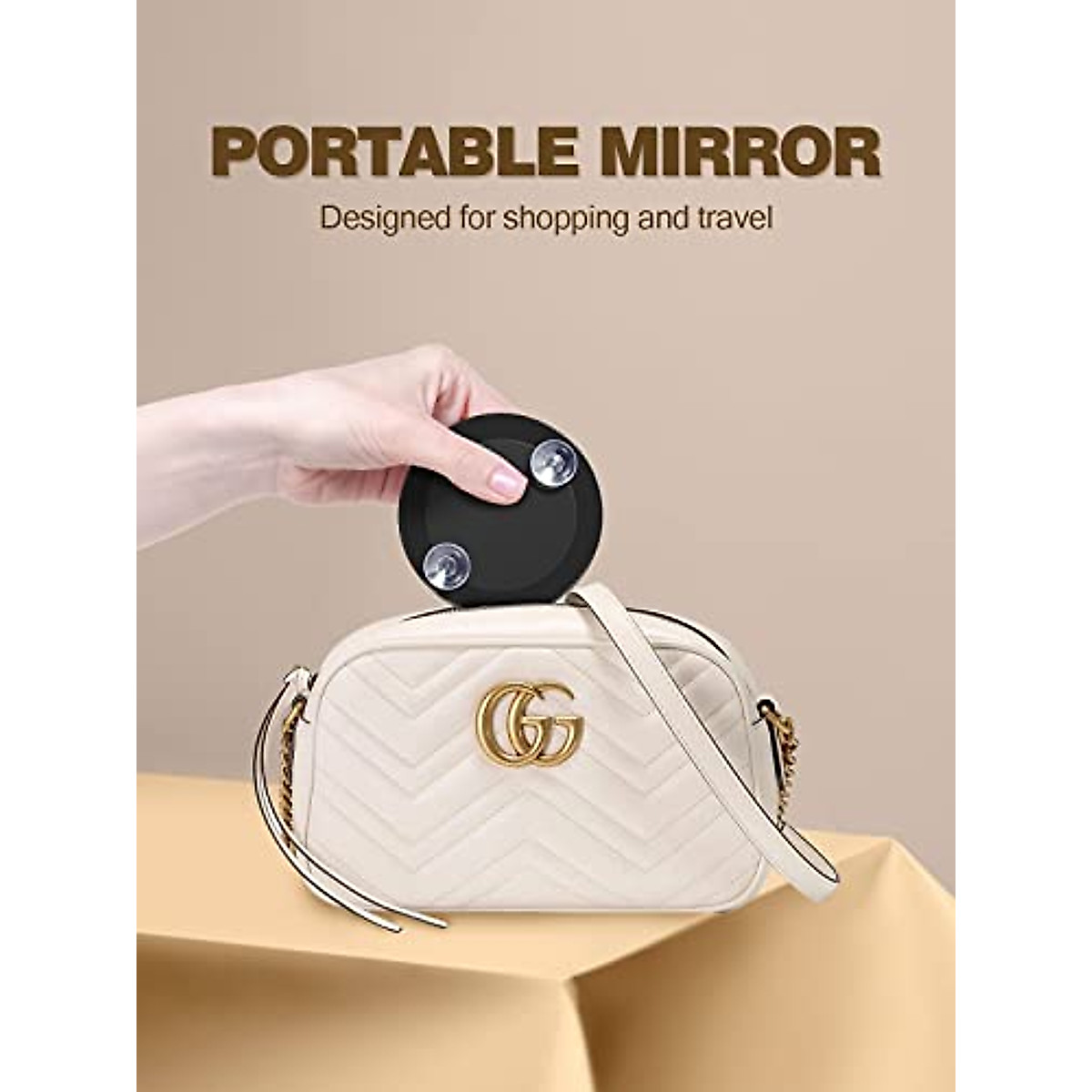 Macaki 20X Magnifying Mirror with 2 Suction Cups, 3.5 inches Magnified Makeup Mirror and Slant Tweezers,1PCS