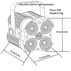 Latta Alvor Stage Par Lights DJ Disco KTV LED Mini DJ Wash Light with Remote Sound Activated Par Light for Wedding Christmas Bar Birthday Party Stage Show
