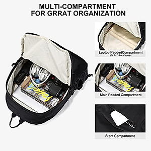 Black Backpack for Girls Lightweight College High School Bookbag for Teens Durable Middle School Students Bags for Boys Travel Rucksack Casual Daypack For Men Women Fit 14 Inch Laptop Backpacks