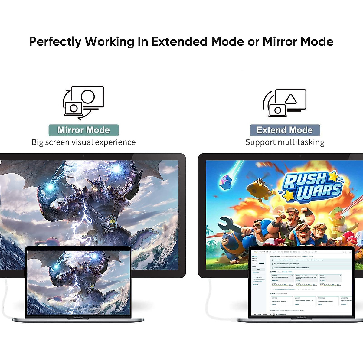 CableCreation DisplayPort to HDMI Cable 6FT, 4K 30Hz DP 1.2 to HDMI Male to Male Cable, 3D Audio/Video Cord Converter for PCs to HDTV, Monitor, Projector, White