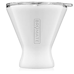 BrüMate MargTini 10oz Martini Margarita Tumbler - Made With Vacuum-Insulated Stainless Steel (Ice White)